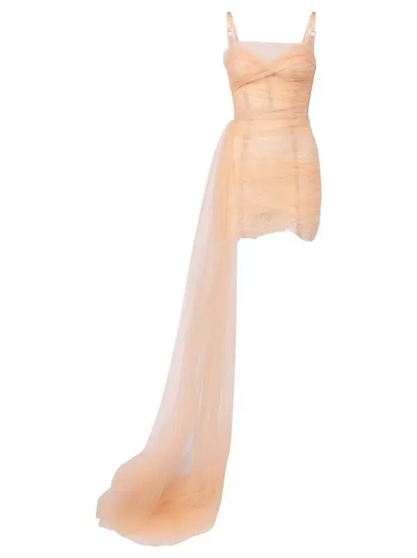 MARIA LUCIA HOHAN Elsinora Tulle Corset Mini Dress - Pink