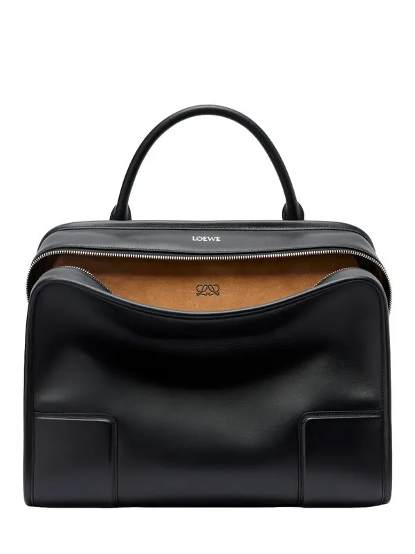 Loewe Amazona 180 Large Leather Top-handle Bag - Black