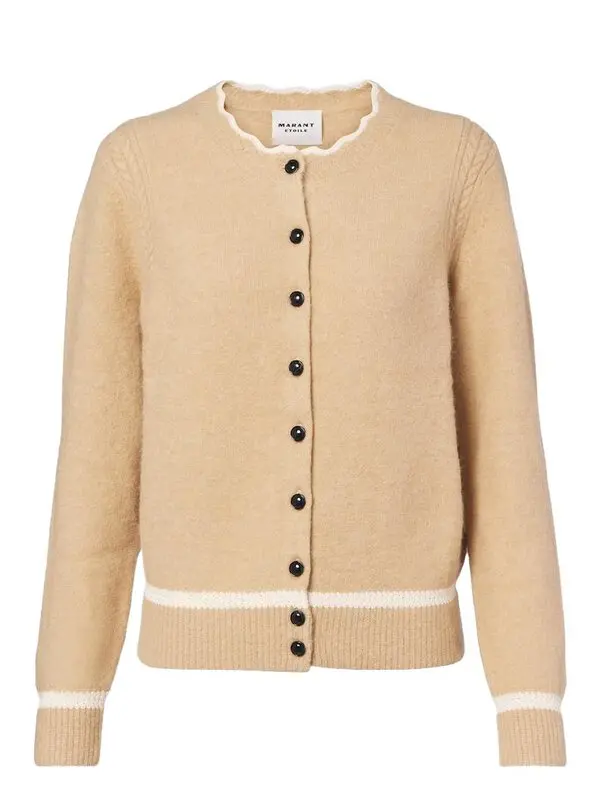 MARANT ETOILE Naia Alpaca-blend Cardigan - Beige