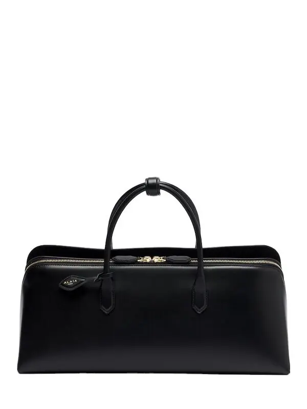 Alaïa Delta Medium Leather Top Handle Bag - Black