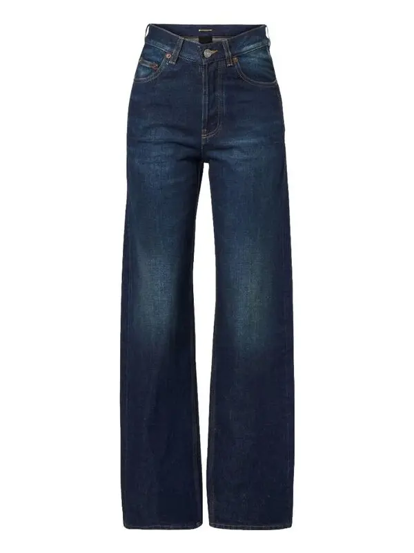 Saint Laurent Faded Wide-leg Jeans - Blue