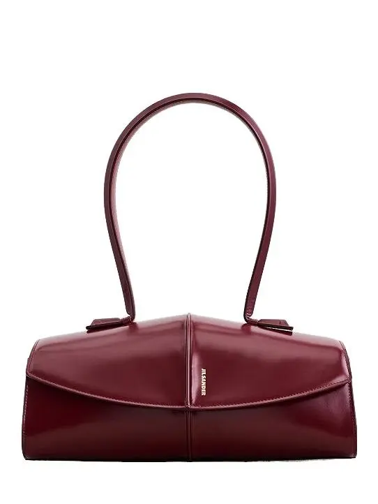 JIL SANDER Linea Shoulder Bag - Cherry