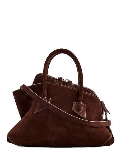 Attico La Passeggiata Mini' Top Handle Bag - Light Chocolate
