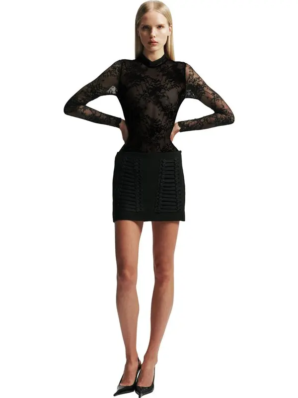 Bardot Sephine Low Rise Mini Skirt - Black