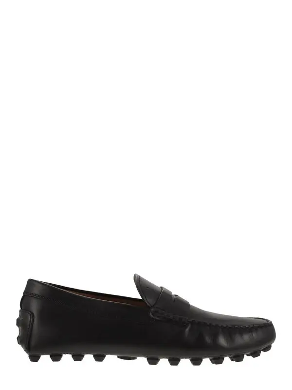 TOD'S Gommino Bubble Leather Loafers - Black