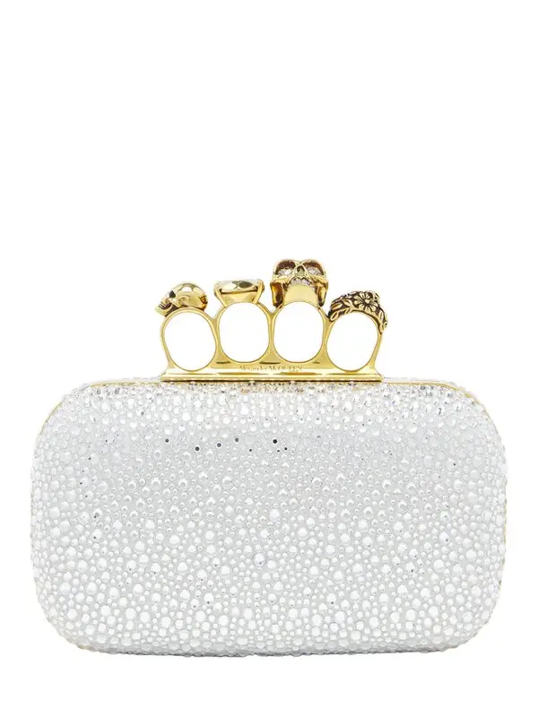 Alexander McQueen Knuckle Clutch - Silver