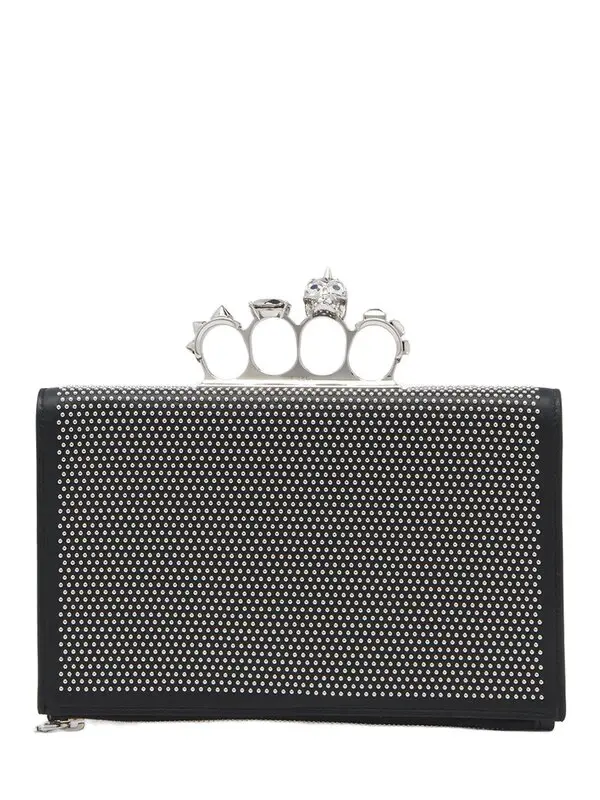 Alexander McQueen Knuckle Flat Pouch - Black/silver