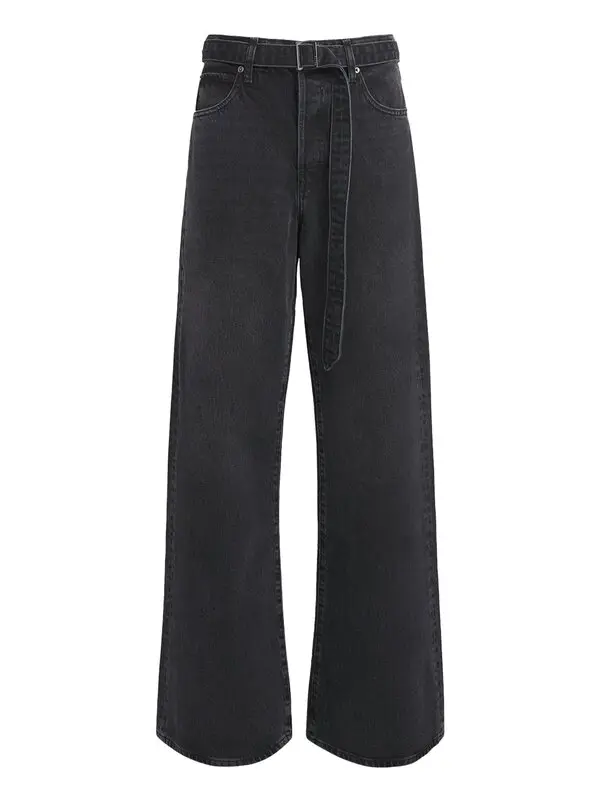 FRAME The Loose Belted Jeans - Grey