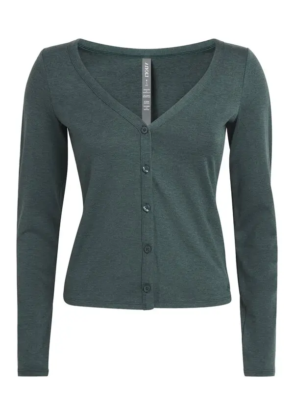 Vuori Halo V-neck Cardigan - Grey