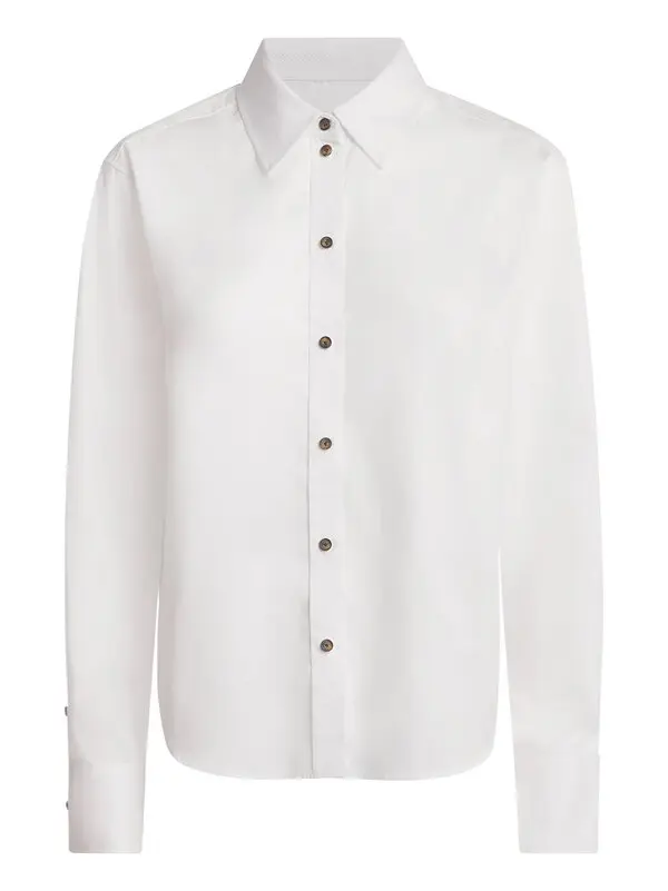 ME+EM Cotton-blend Perfectly Proportioned Shirt - White