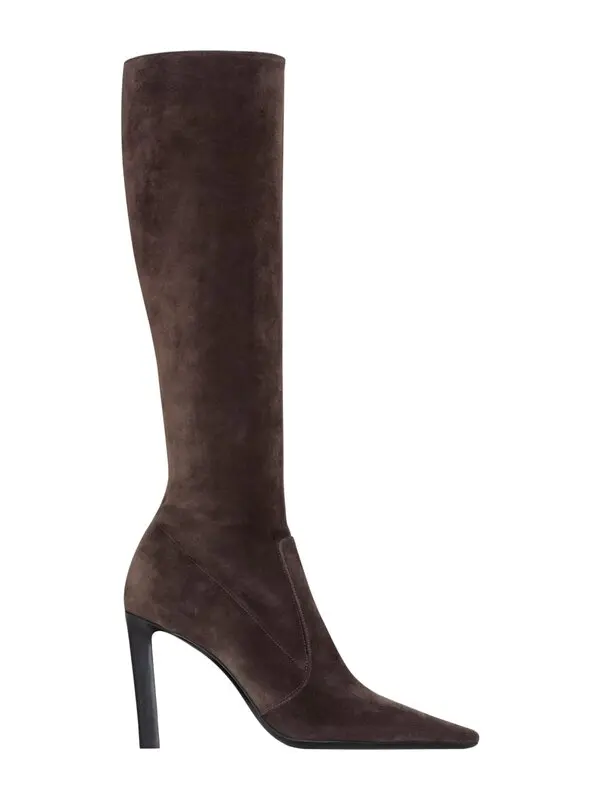 Saint Laurent Leather Francoise Knee-high Boots 95 - Brown