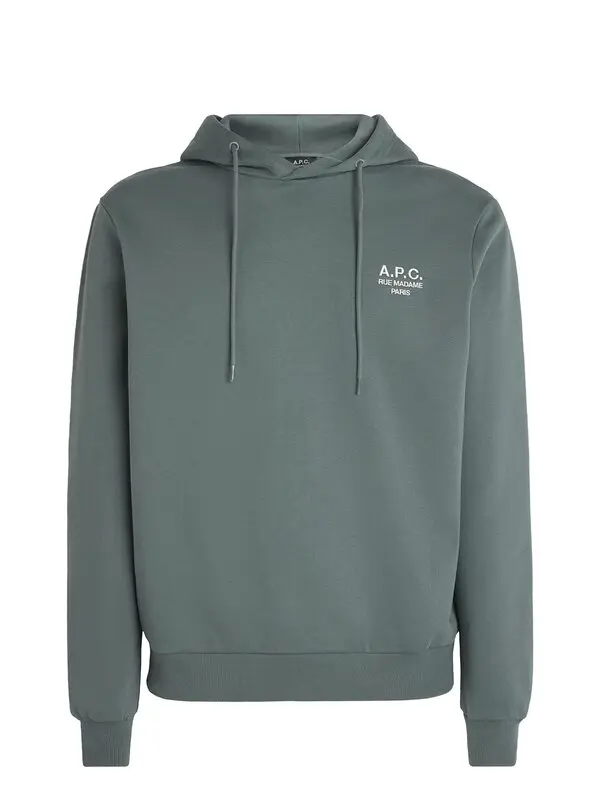 A.p.c. Cotton Rue Madame Logo Hoodie - White