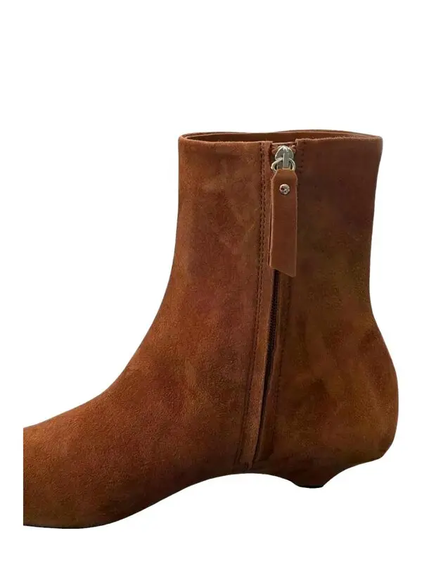 VIC MATIE Pointed-toe Suede Ankle Boots - Brown