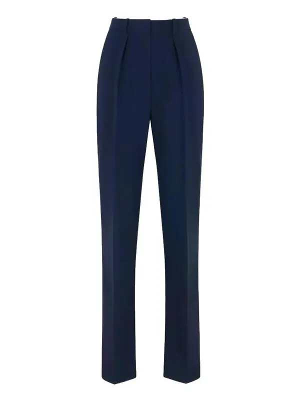Elisabetta Franchi Lightweight Crêpe Fabric Trousers - Blue