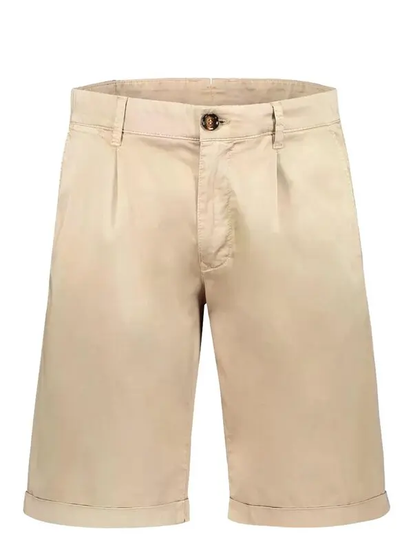 MOORER Alicudi-kel Pleated Turn-up Shorts - Neutrals