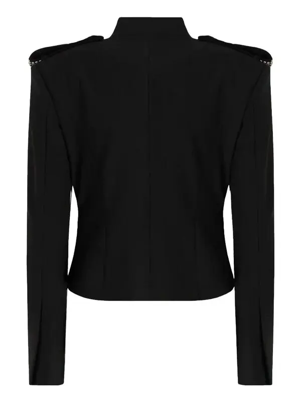 Pinko Crystal-embellished Double-breasted Jacket - Black