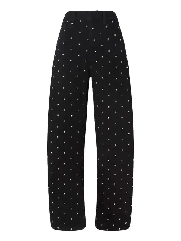 Pinko Crystal Embellished Denim Jeans - Black