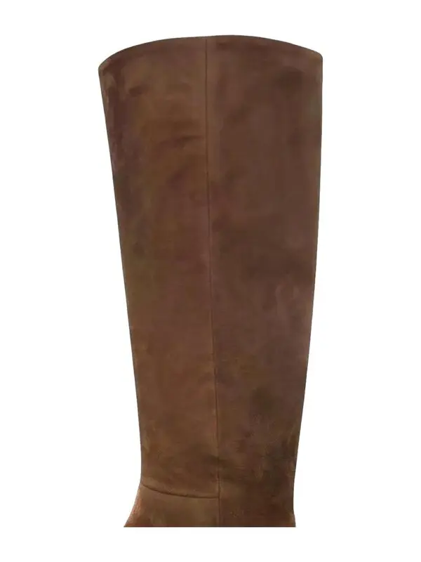 VIC MATIE Pointed-toe Suede Knee-high Boots - Brown