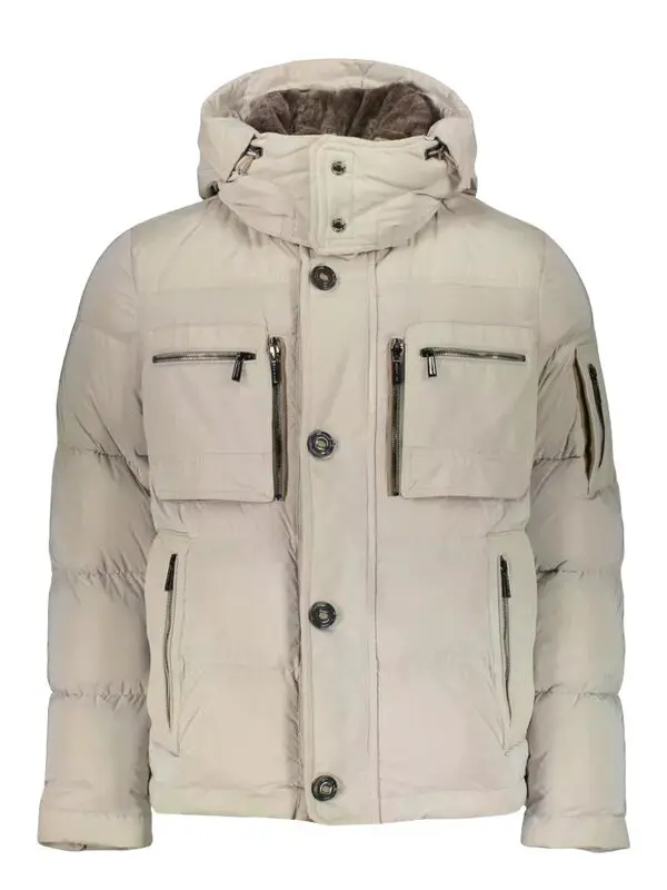 MOORER Hooded Padded Jacket - White