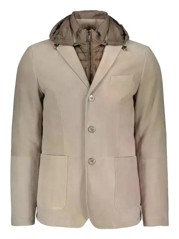 MOORER Bellotto Leather Jacket - Neutrals