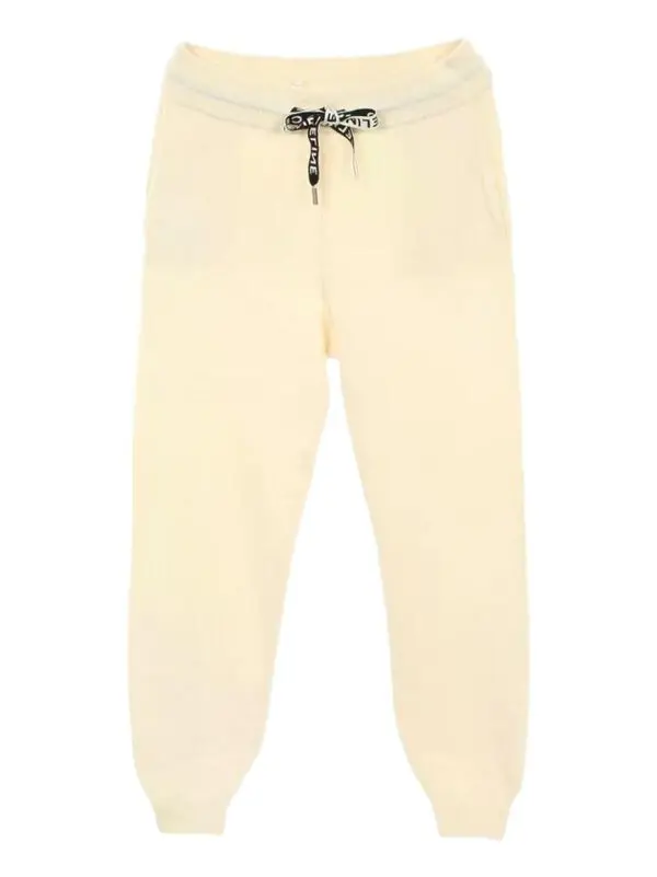 Celine Knit Drawstring Track Pants - Neutrals