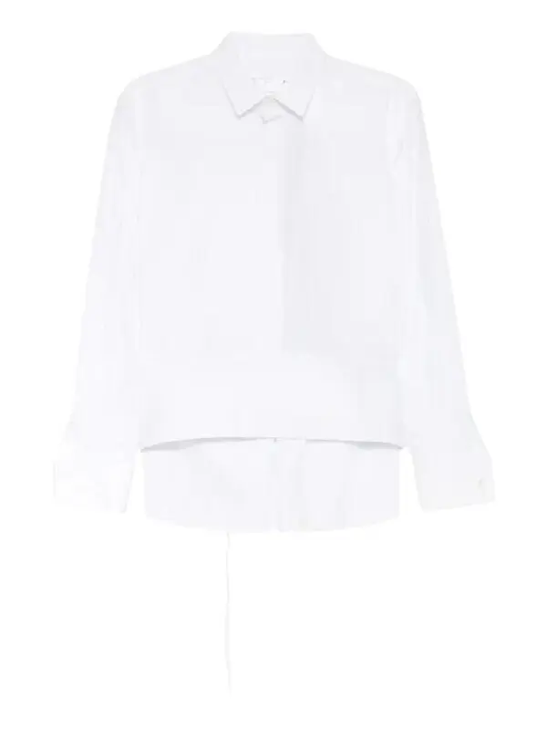 Sacai Cotton Poplin Classic Collar Button-up Shirt - Neutrals