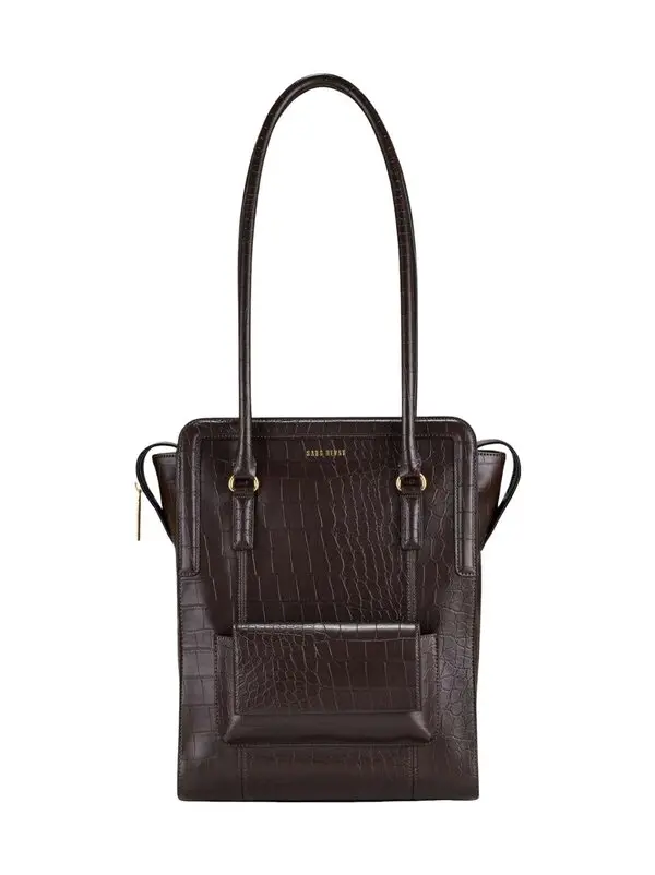 SANS BEAST Rendezvous Tote Ganache Croco - Brown