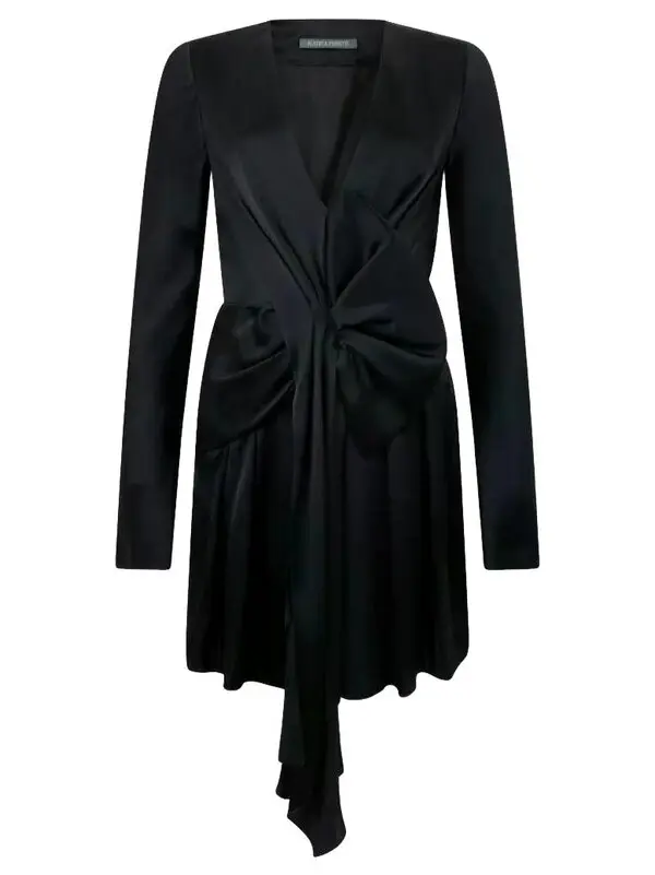 Alberta Ferretti Knot-detail Draped Mini Dress - Black