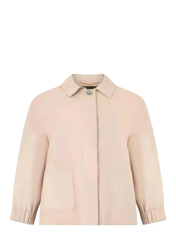 MOORER Box-pleat Cropped Jacket - Neutrals