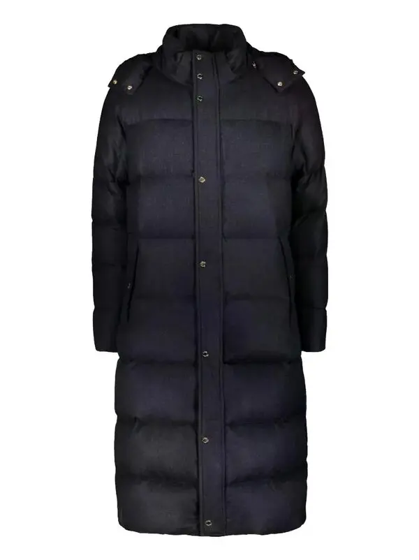 MOORER Padded Cashmere Coat - Blue