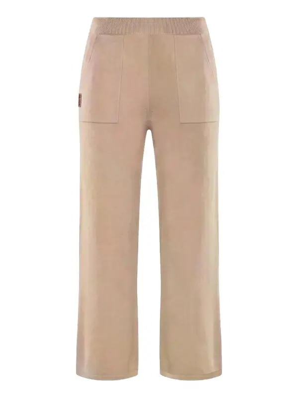MOORER Ribbed Waistband Straight-leg Trousers - Neutrals