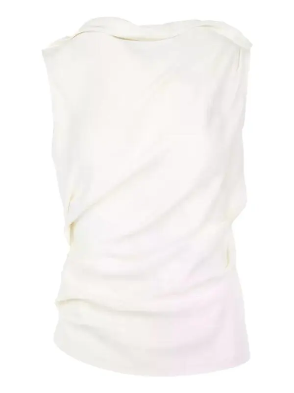 CLUB21 Freya Draped Sleeveless Blouse - Neutrals