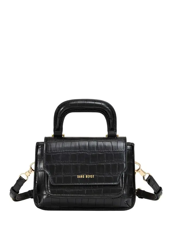 SANS BEAST Reader Satchel Noir + Gold - Black