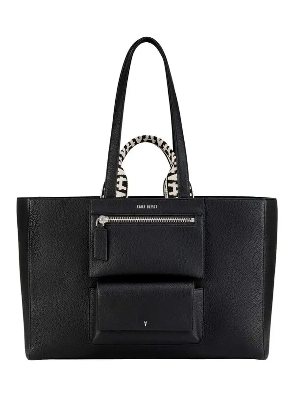 SANS BEAST All Hours Tote In Noir + Silver - Black