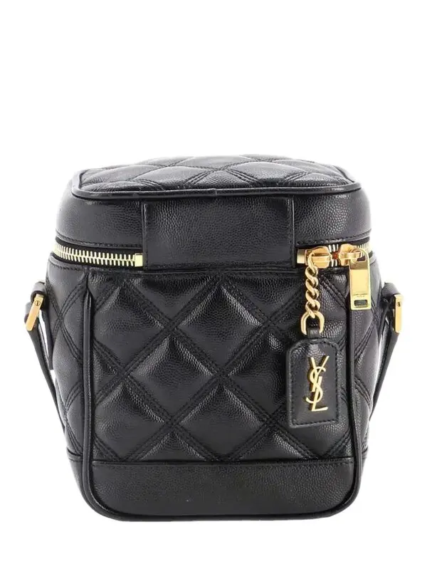 Saint Laurent Quilted Leather Vanity Bag Crossbody - Black