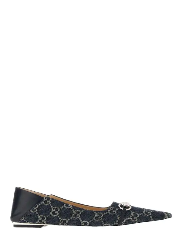 Gucci Horsebit Ballet Flat - Blue