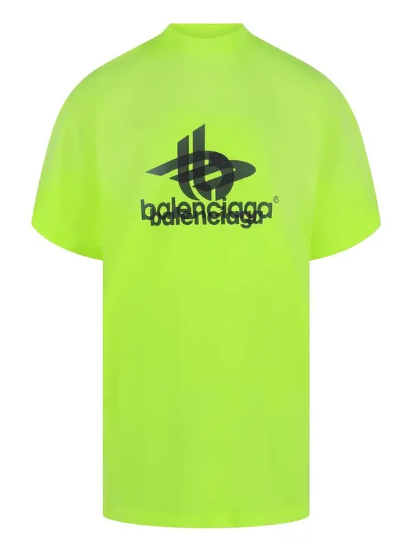 Balenciaga Layered Sports Logo T-shirt - Yellow
