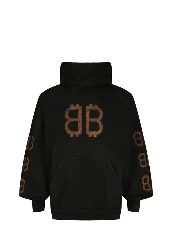 Balenciaga Crypto Medium Fit Hoodie - Black