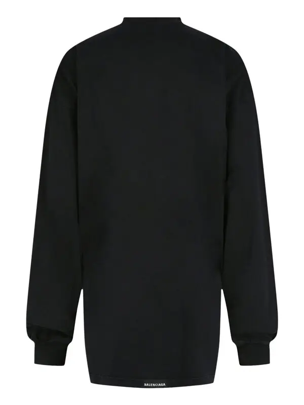 Balenciaga Oversized Long-sleeve Shirt - Black