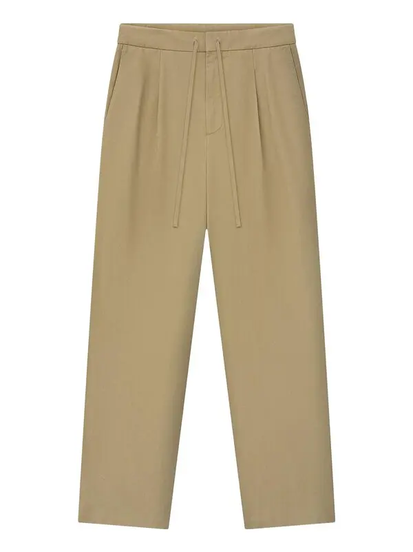 Fear Of God Cotton Canvas Pleat Front Pant - Tan