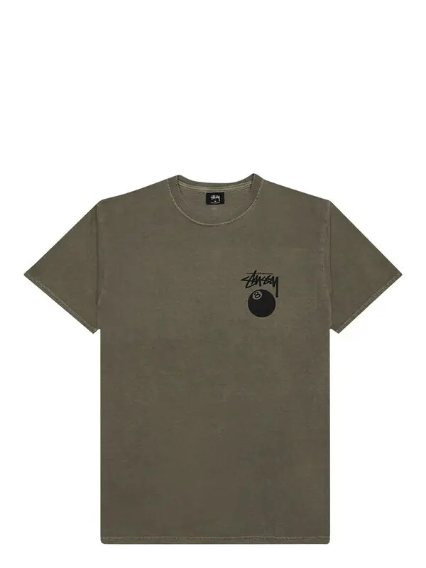StÜssy 8 Ball Pig Dyed Tee 'olive - Green