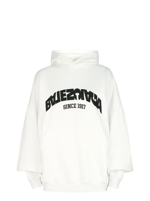Balenciaga Backflip Logo Hoodie - White