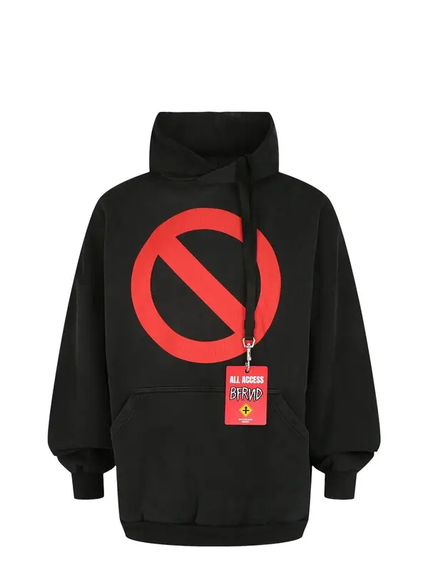 Balenciaga Music X Bfrnd Series Inside-out Hoodie - Black