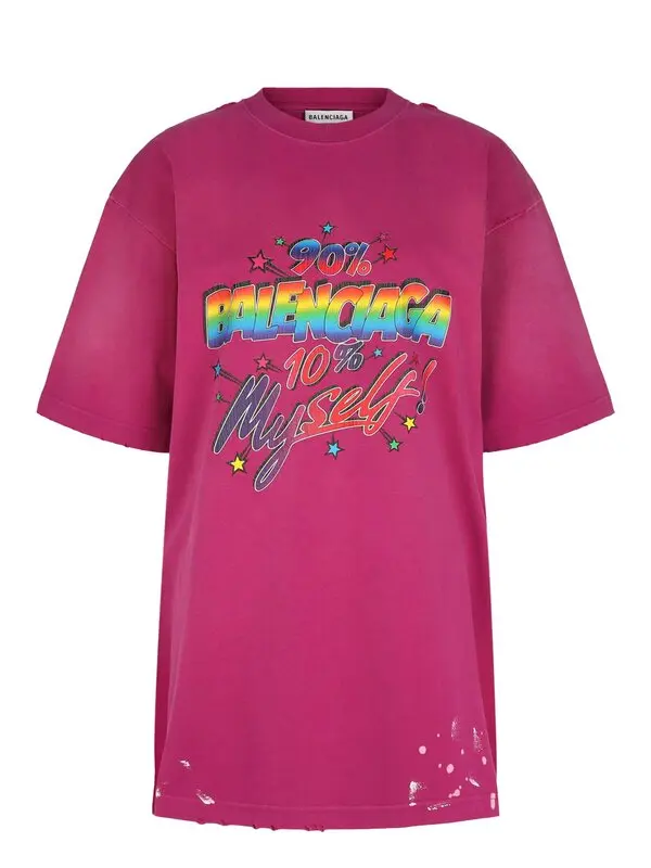 Balenciaga 90/10 Vintage Large Fit T-shirt - Pink