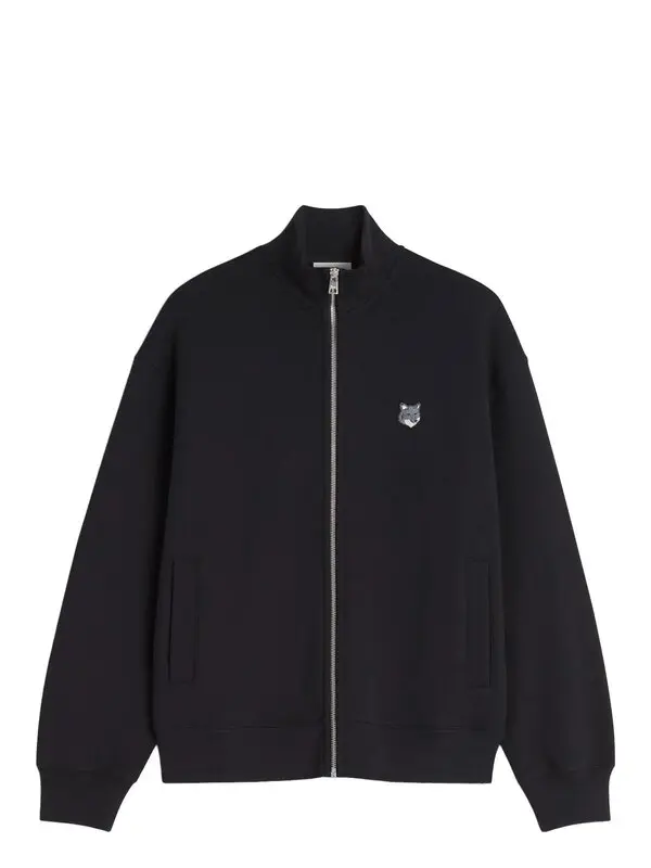Maison Kitsuné Zip-up Cotton T-shirt - Black