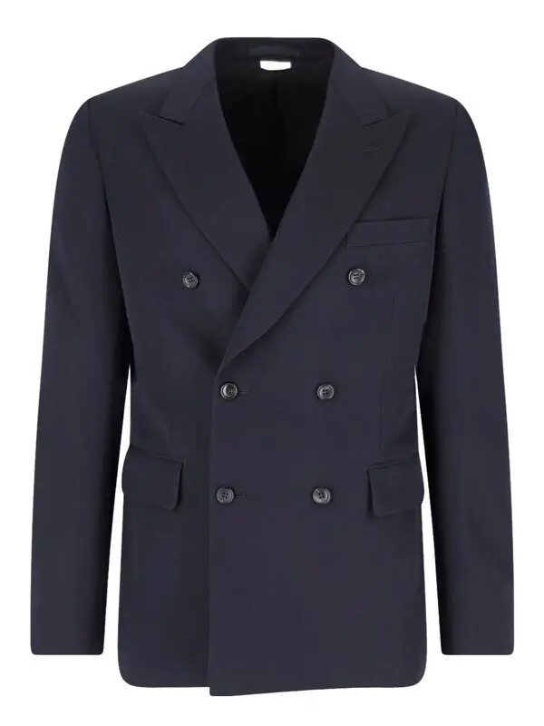 Comme Des Garçons Double-breasted Tailored Blazer - Blue