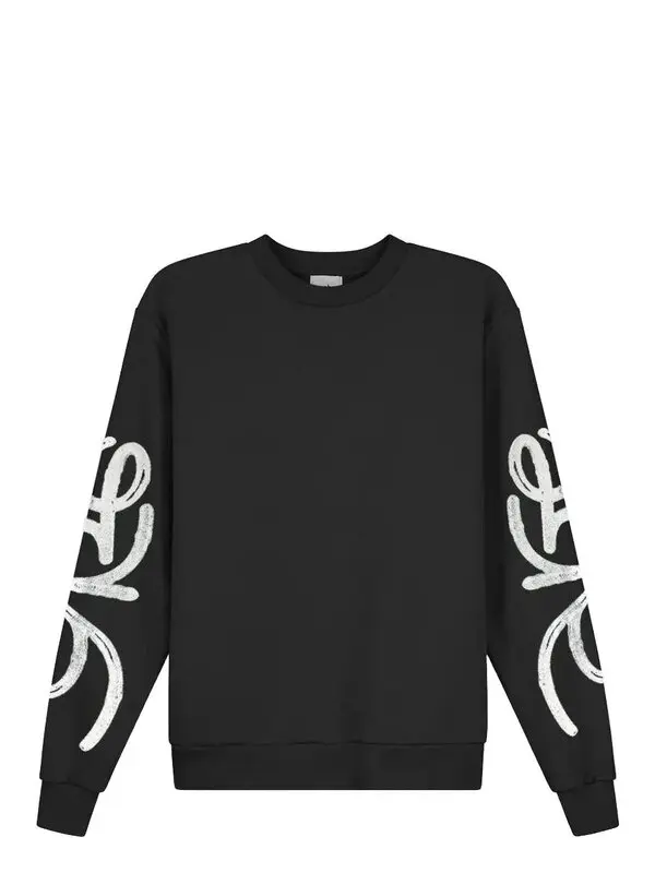ARTE ANTWERP Swirl Crewneck Sweater - Black