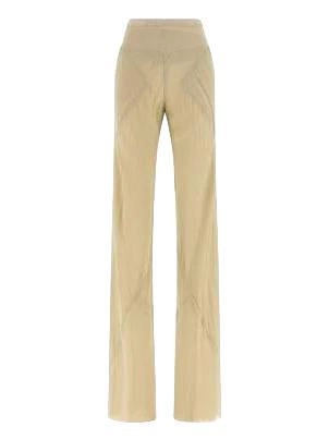 Rick Owens Bias Cut Silk Trousers - Sand