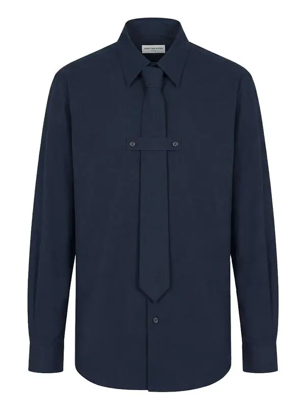 Dries Van Noten Cilian Cotton Shirt - Midnight