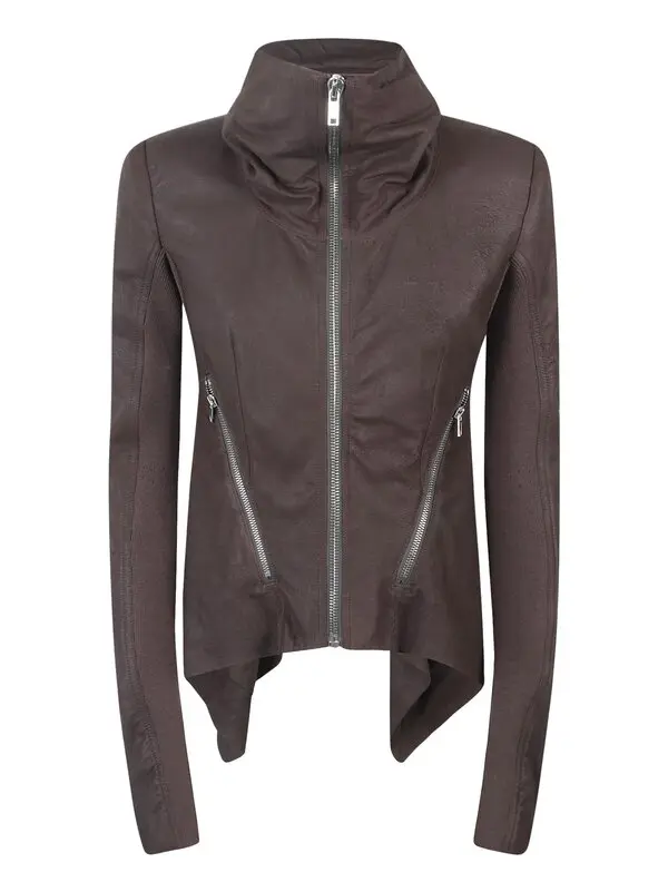 Rick Owens Zip Mini Biker Jacket - Darkdust